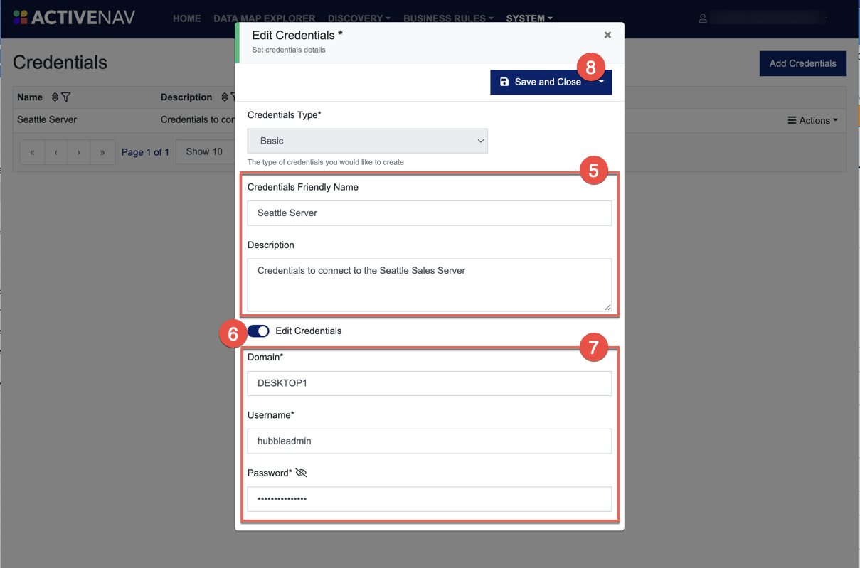 Adding Basic Credentials